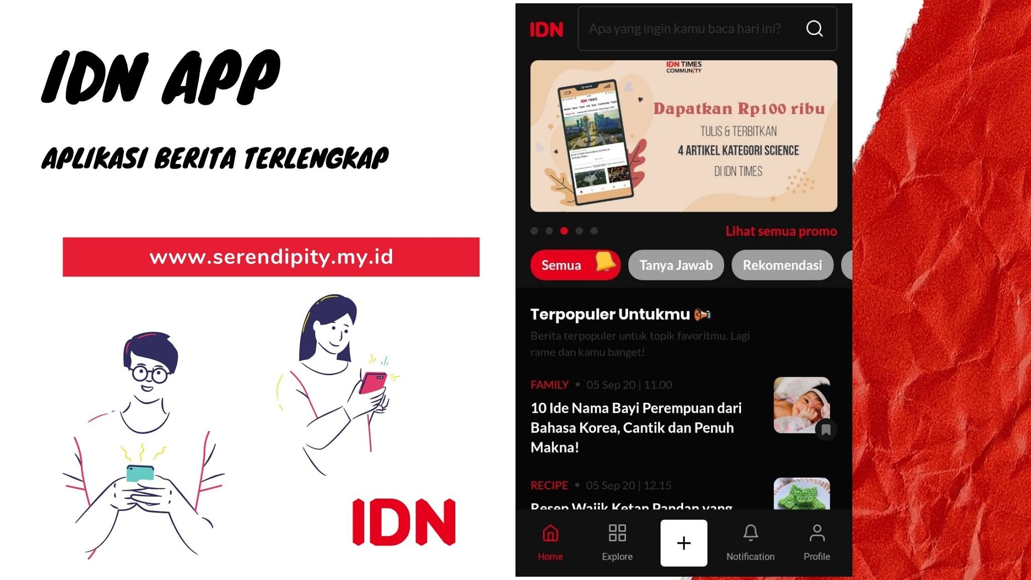 Menjadi Millennials Melek Literasi Dengan IDN App