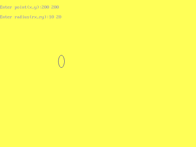 MidPoint Ellipse Drawing Algorithm in C Programming MidPoint Ellipse Drawing Algorithm in C Programming