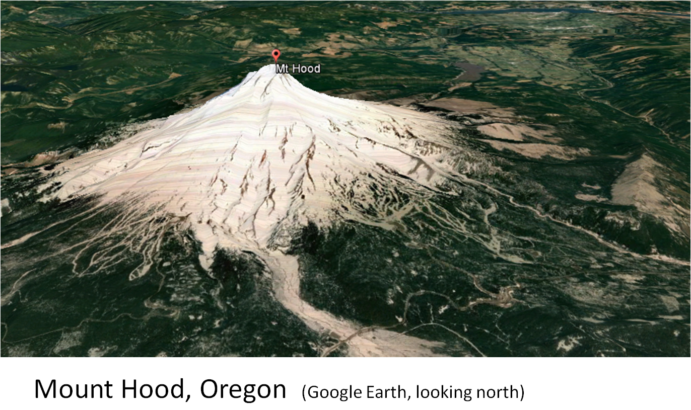 Geo Gold Emmons: The Cascade Volcanoes as seen in Satellite Images