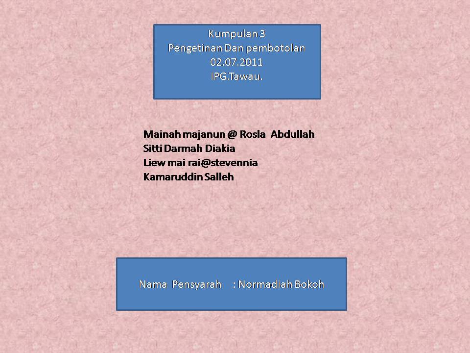 Carilah kekuatan yang ada pasti menemuinya: pmbentangan pengetinan dan ...