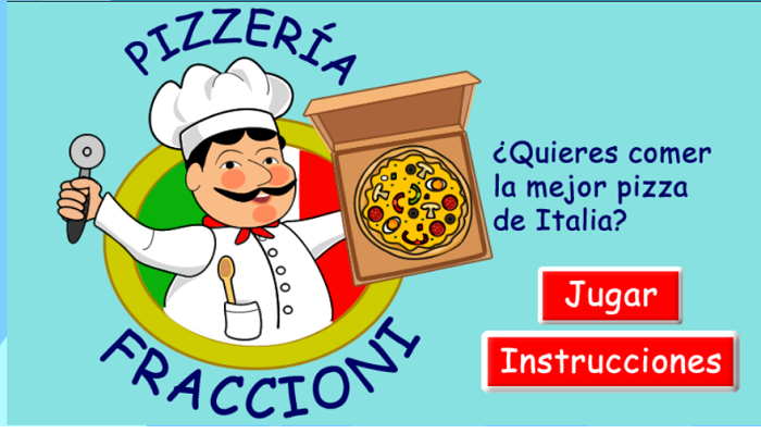 Juego con pizza y fracciones - Educación Primaria