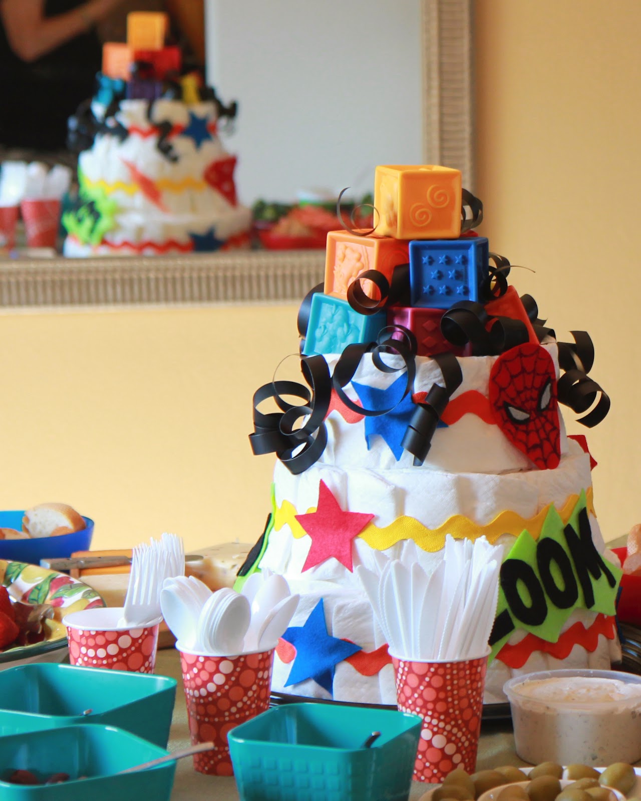 Snibbles and Bits: Easy Diaper Cake Tutorial