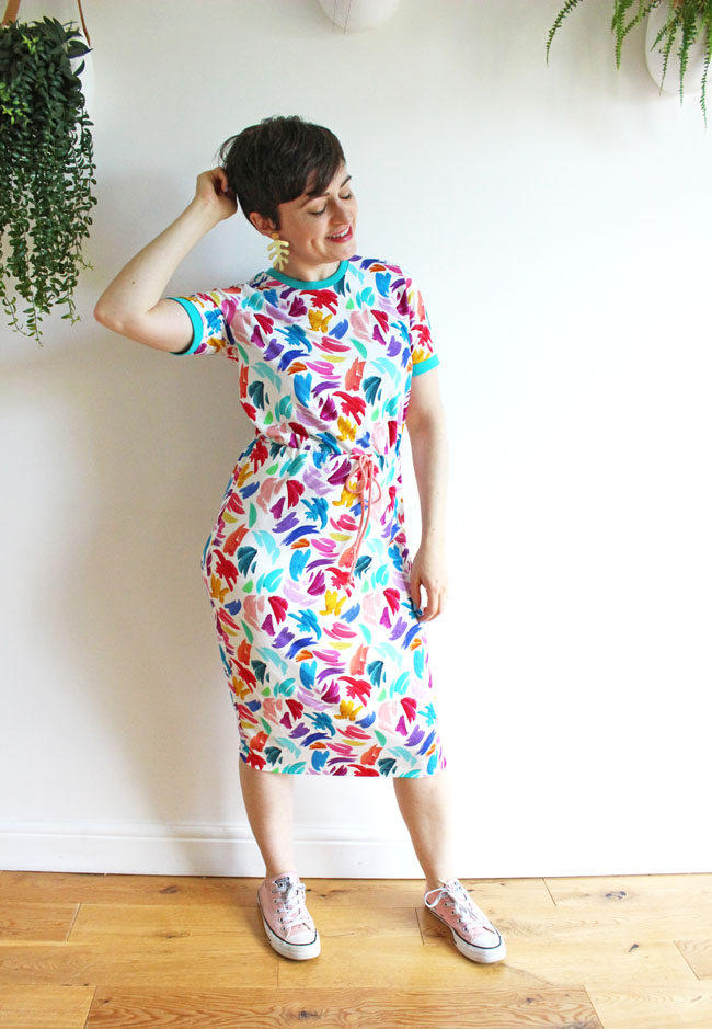 Tilly and the Buttons: Tilly's Rainbow Brushstrokes Tabitha T-Shirt Dress