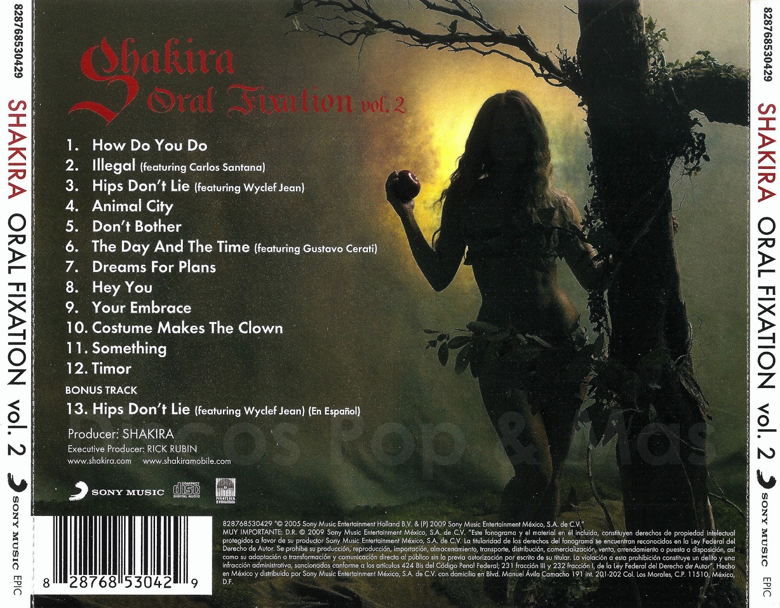 Discos Pop & Mas: Shakira - Oral Fixation Vol. 1 & 2 (Box Set)