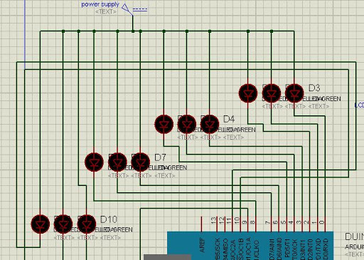 .: Simulasi Traffic Light Simpang 4 Proteus 7 dan ARDUINO