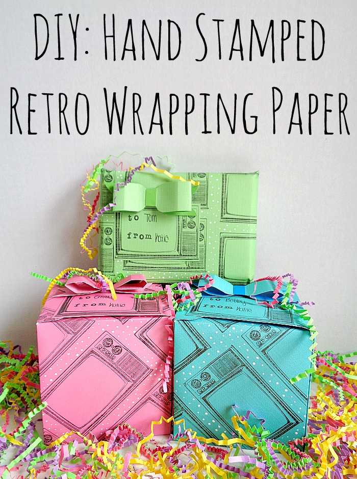 DIY: Hand Stamped Retro Wrapping Paper + Giveaway! - Running With A ...
