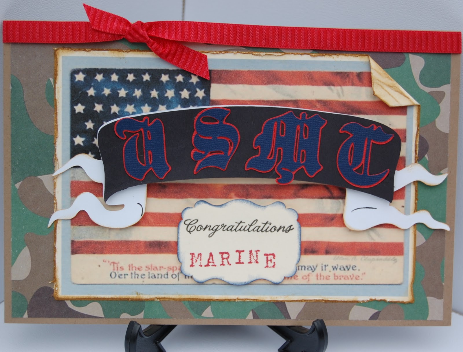 cardsbyamyk: Congratulations Marine card