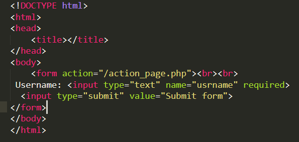 HTML FORM Required Attribute HTML FORM Required Attribute