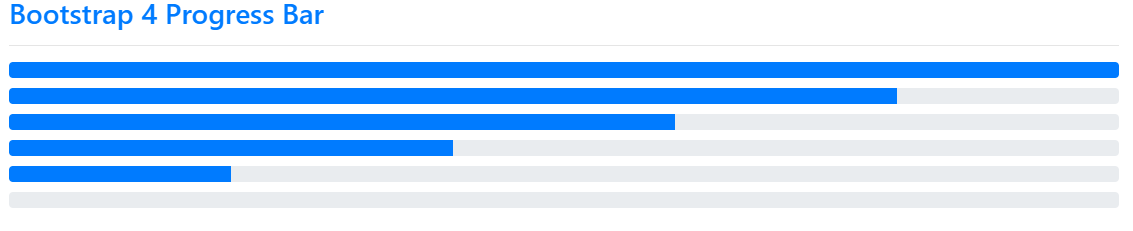 Bootstrap 4 Progress