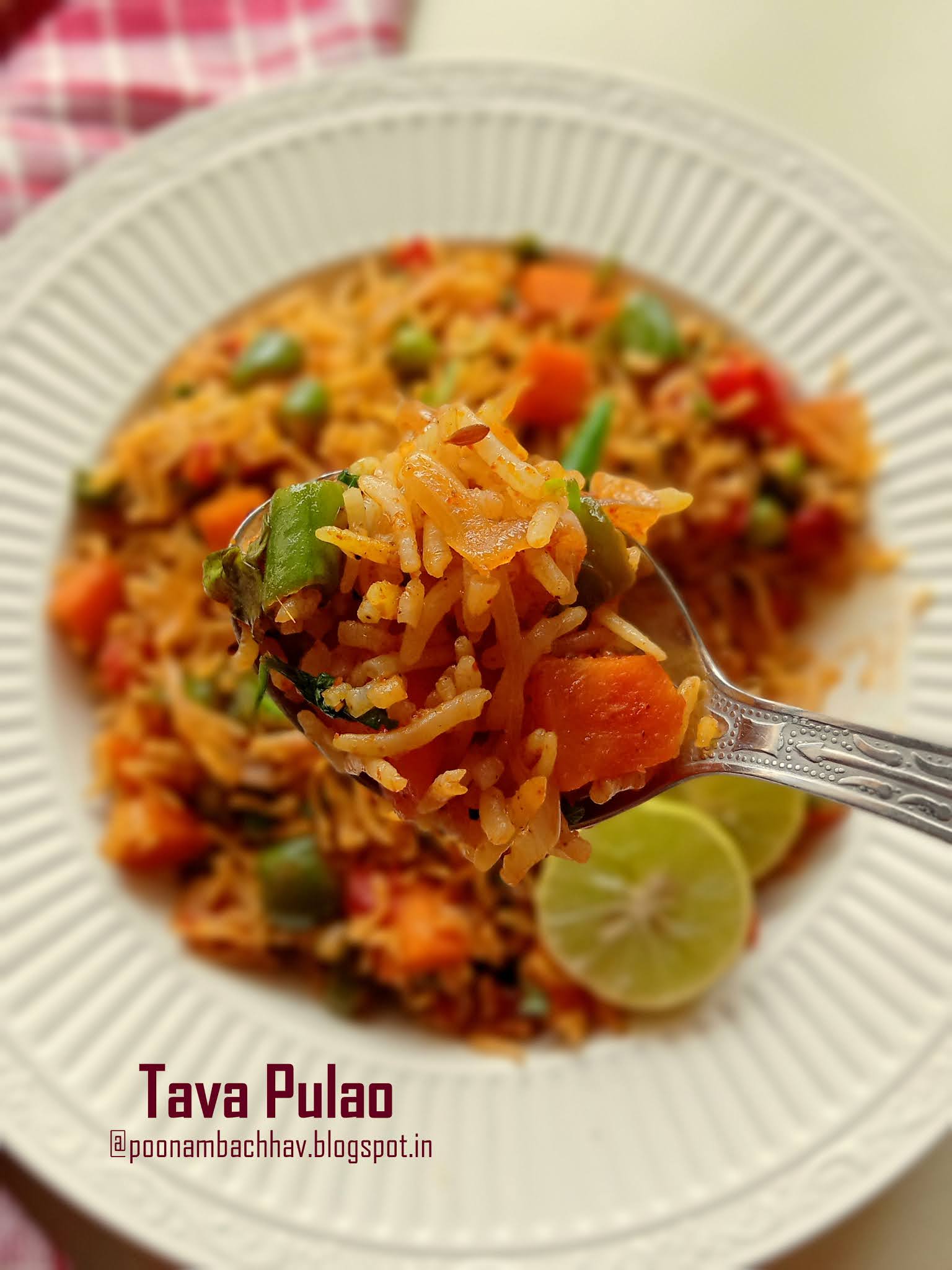Annapurna: Tava Pulao / Mumbai Style Tawa Pulao Recipe