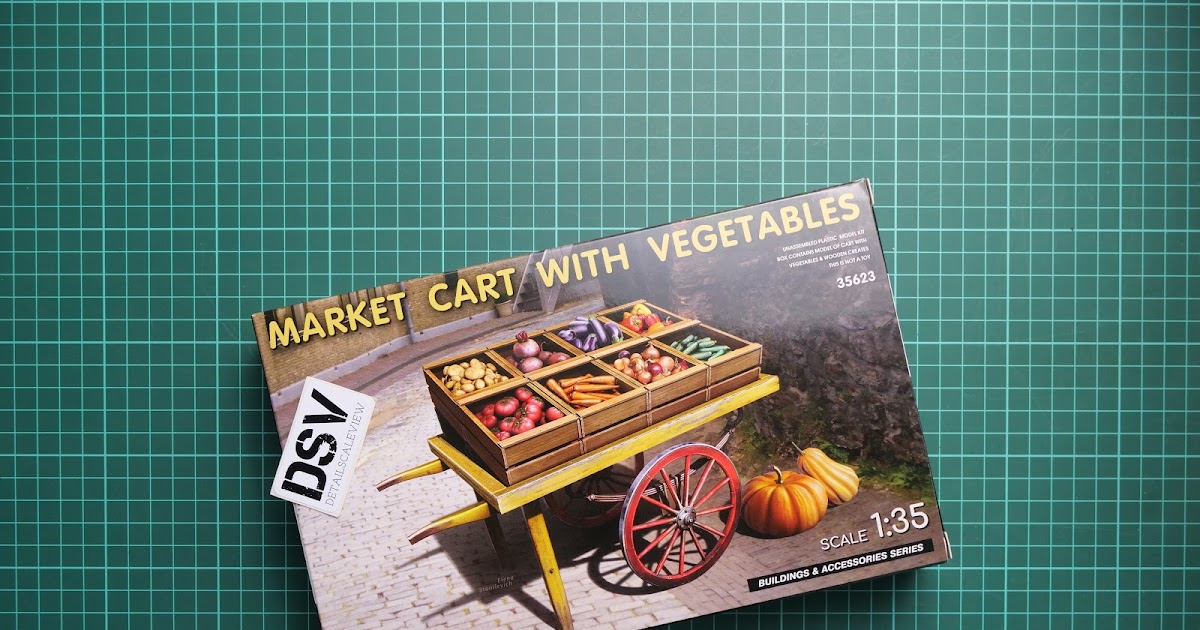 Miniart 1/35 Market Cart with Vegetables (35623) - DetailScaleView