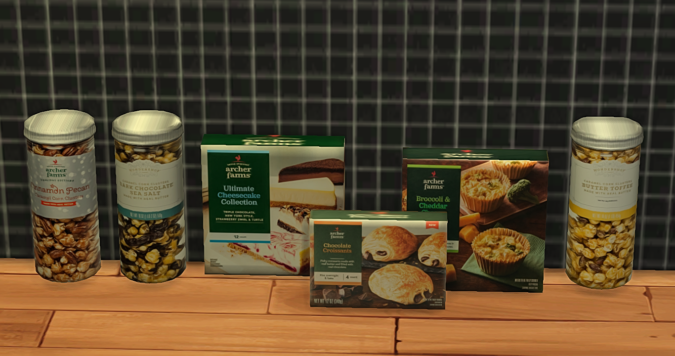 TS4 & TS3 Archer Farms Food Set - YDB