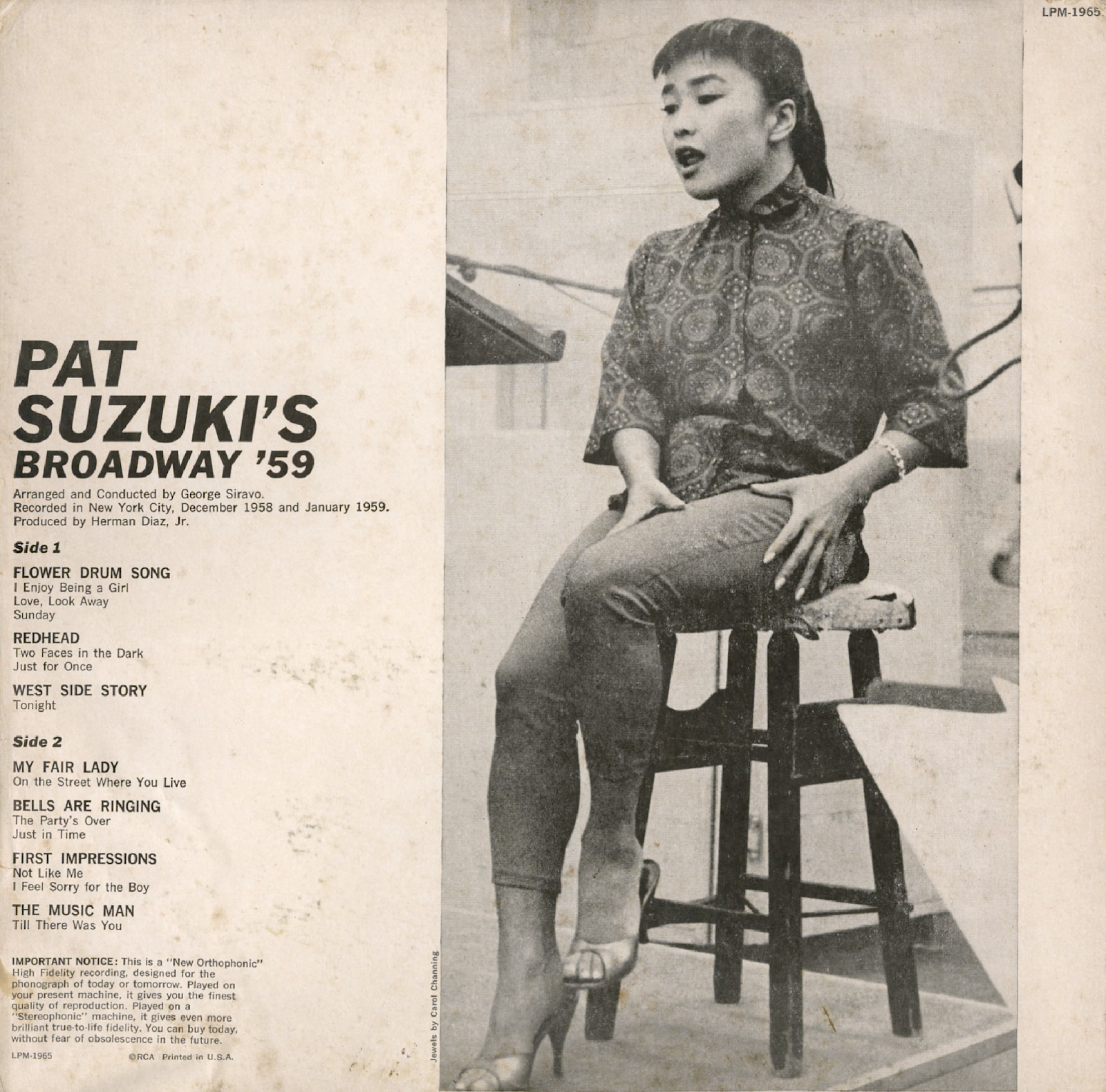 Unearthed In The Atomic Attic: Pat Suzuki's Broadway '59