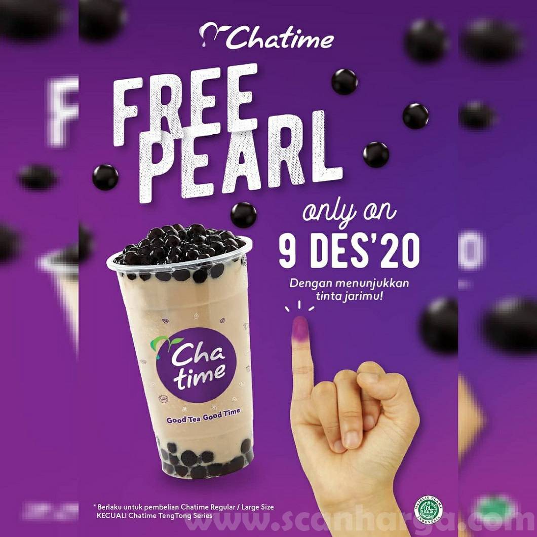 CHATIME Promo PILKADA! Gratis Pearl tiap pembelian Chatime Regular atau ...