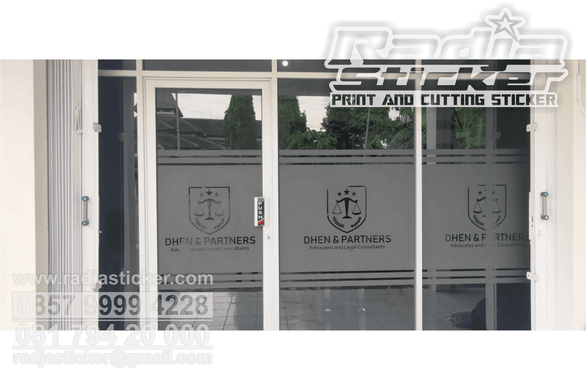 Stiker Kaca Kantor Advokat | Stiker Sandblast Cutting Kantor Advokat ...