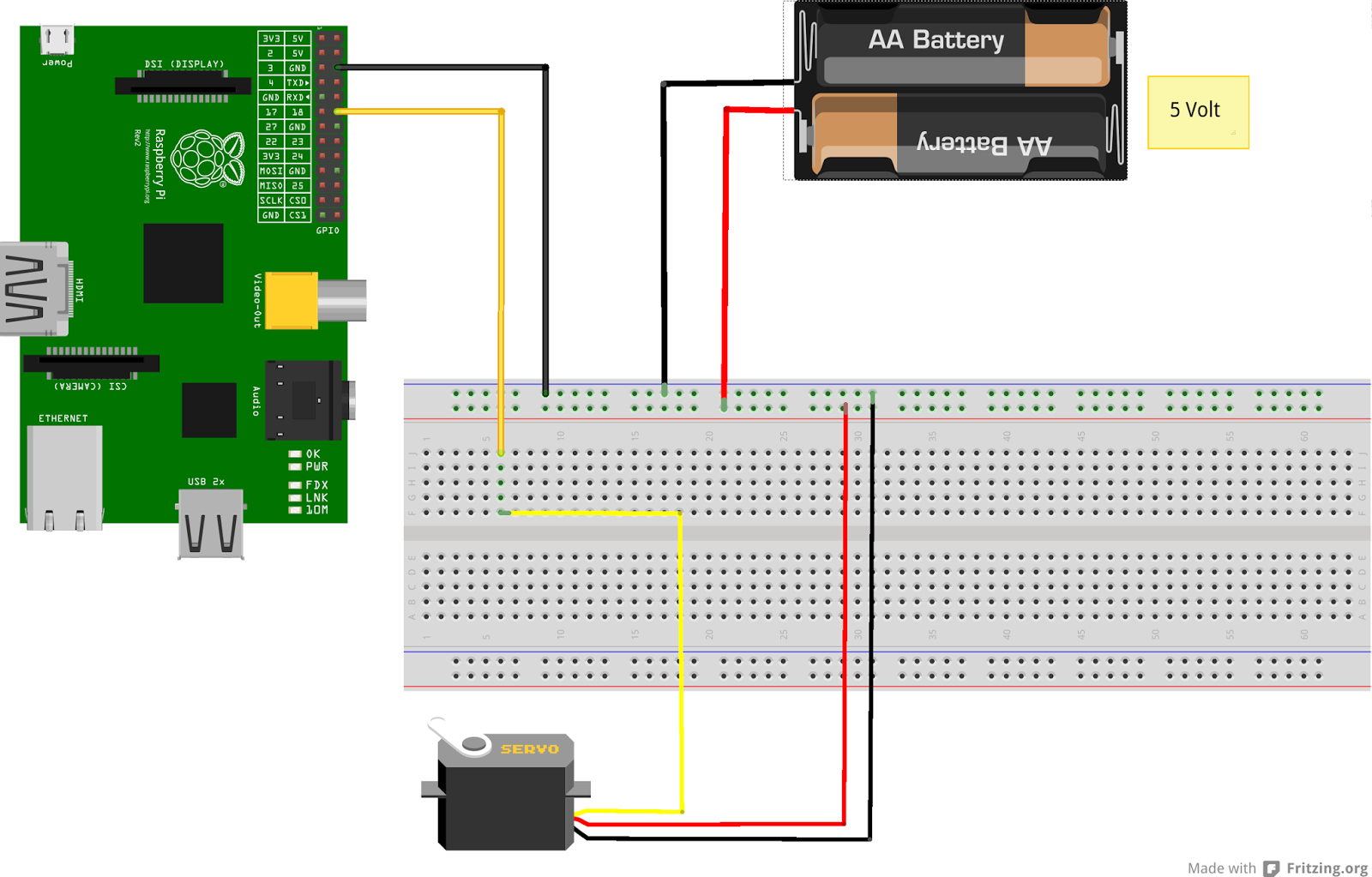 Raspberry PI ควบคุม Servo ด้วย ServoBlaster จาก PiBits