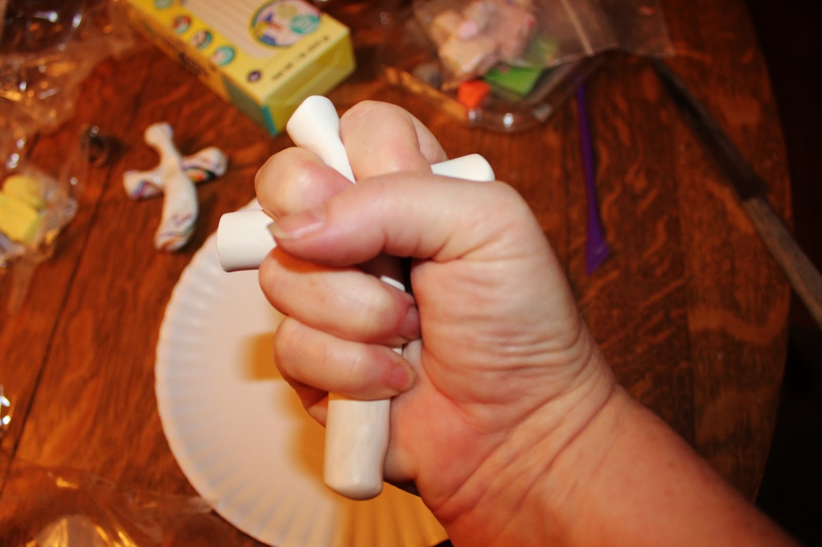 artteajannell: "Palm" (Comfort, Clinging) Clay Crosses