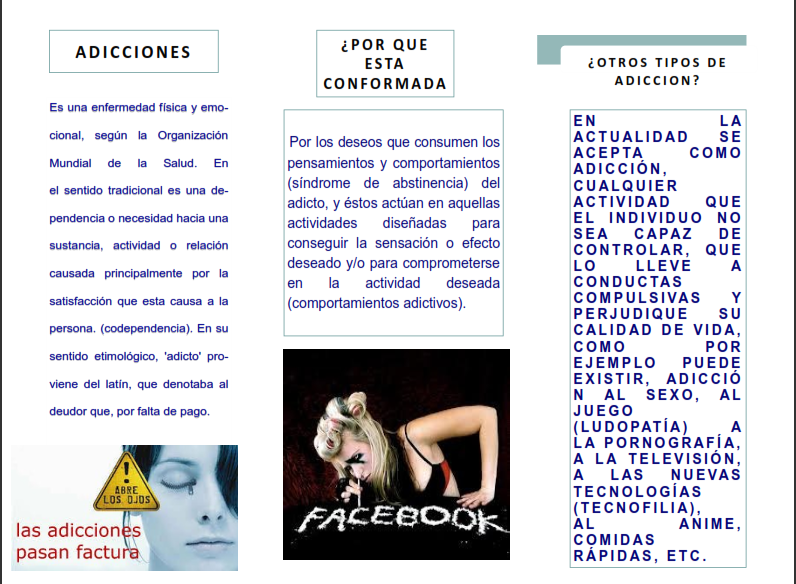 TRIPTICO DE ADICCIONES