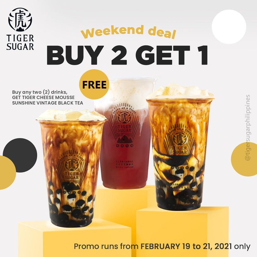 Manila Shopper: Tiger Sugar Buy2 Get1 Weekend Promo