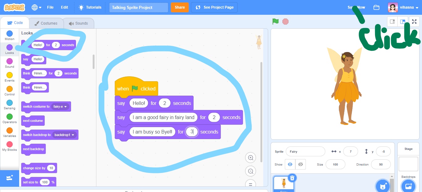 How to make a Talking Sprite Project.