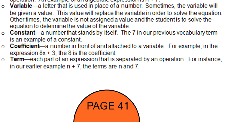 Mrs. White's 6th Grade Math Blog: LEARNING TO IDENTIFY TERMS ...