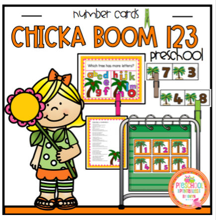 Chicka Boom 123 Number Cards ~ Preschool Printables