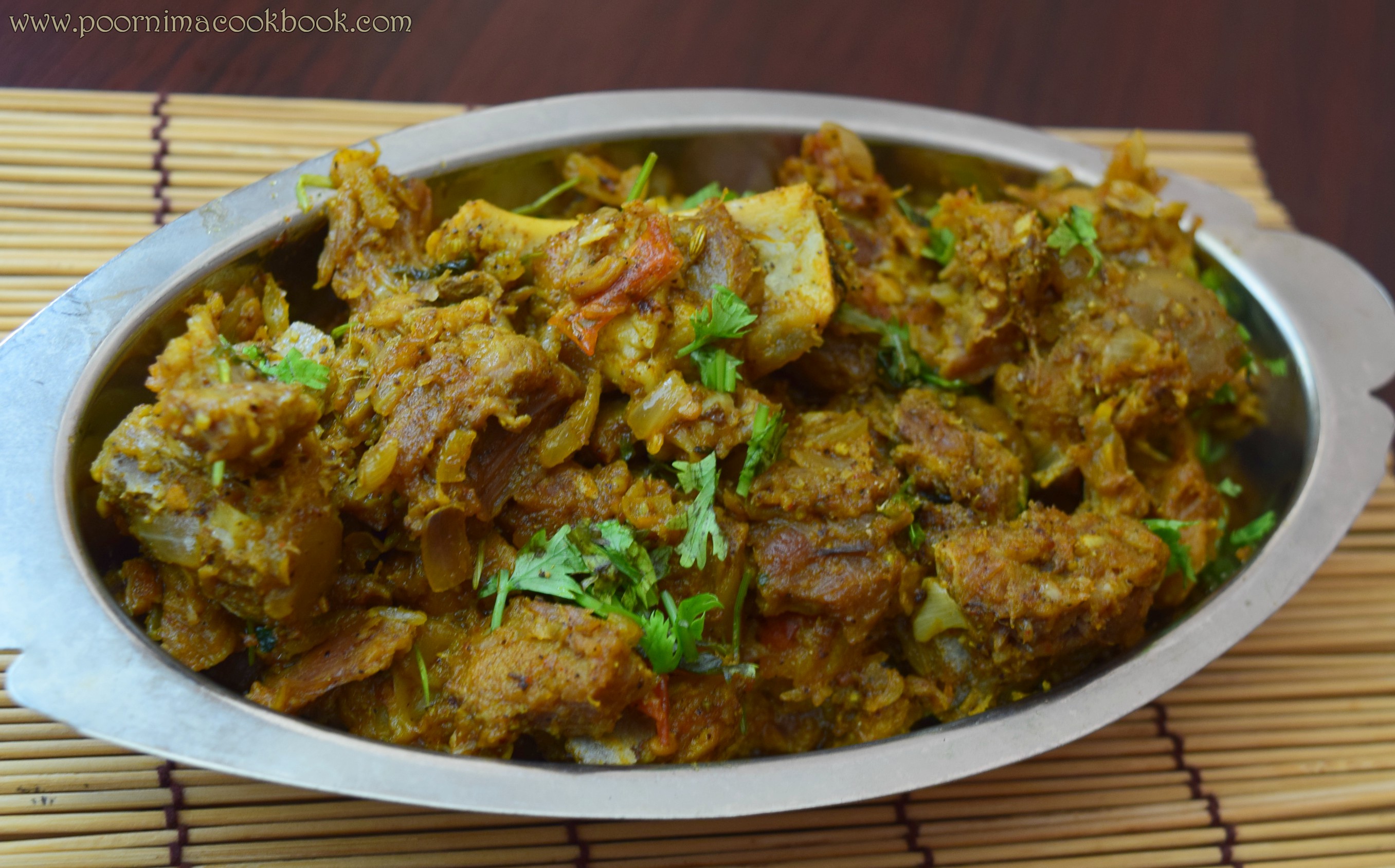 Poornima's Cook Book: Mutton Varuval / Spicy Mutton Fry (Tamil nadu style)