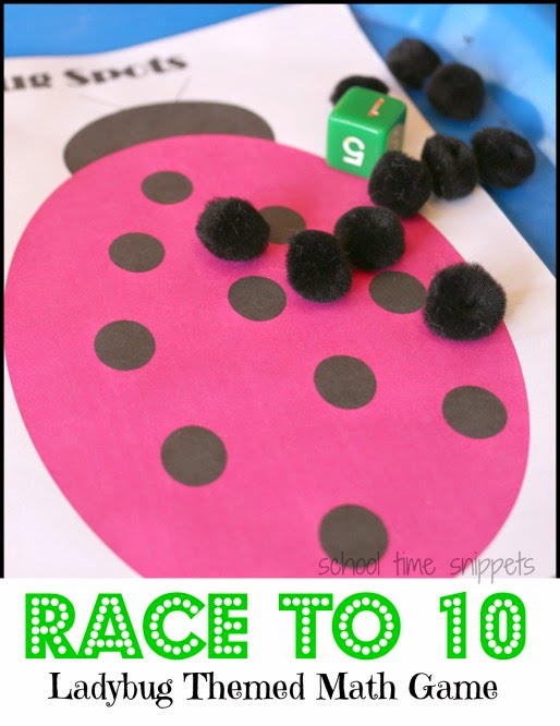 Ladybug Spots Roll & Cover Activity | Preschool Math Game | School Time ...