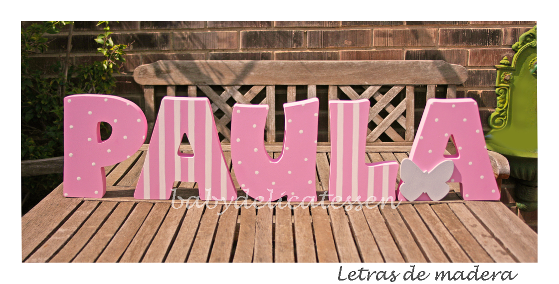BABY DELICATESSEN LETRAS DE MADERA: PAULA