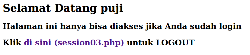 Session dan Cookie | pujilestari