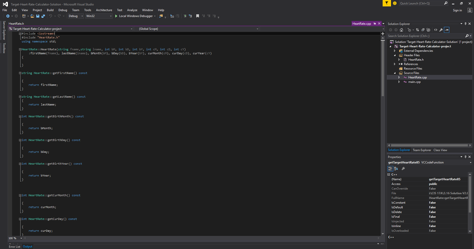 C++ Computer Programming: Target Heart Rate Calculator C++