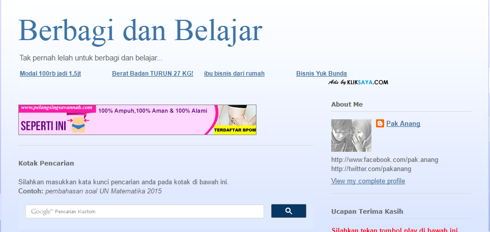 Pak Anang Kumpulan Materi SBMPTN dari Blog pak anang - Pak Anang Returns