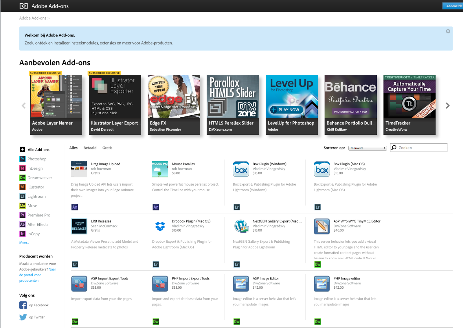 F vd Geest DTP: Exit Adobe Exchange, enter Adobe Add-ons!