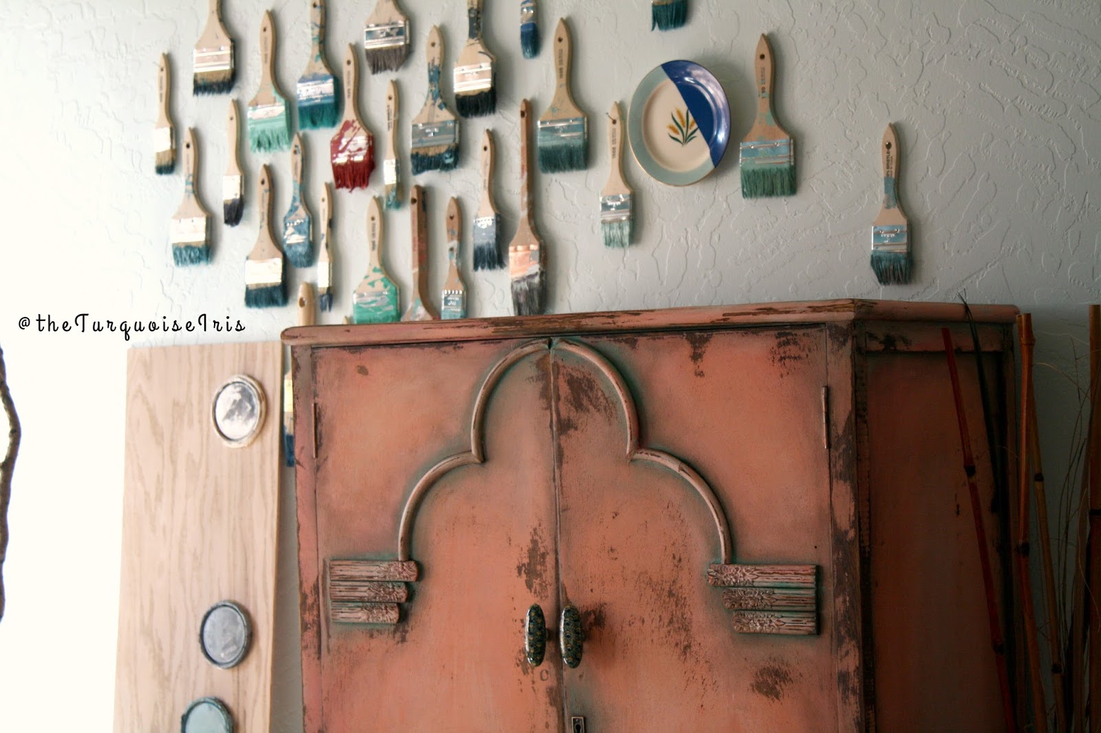 The Turquoise Iris ~ Furniture & Art: Coral Mini Wardrobe with Teal ...