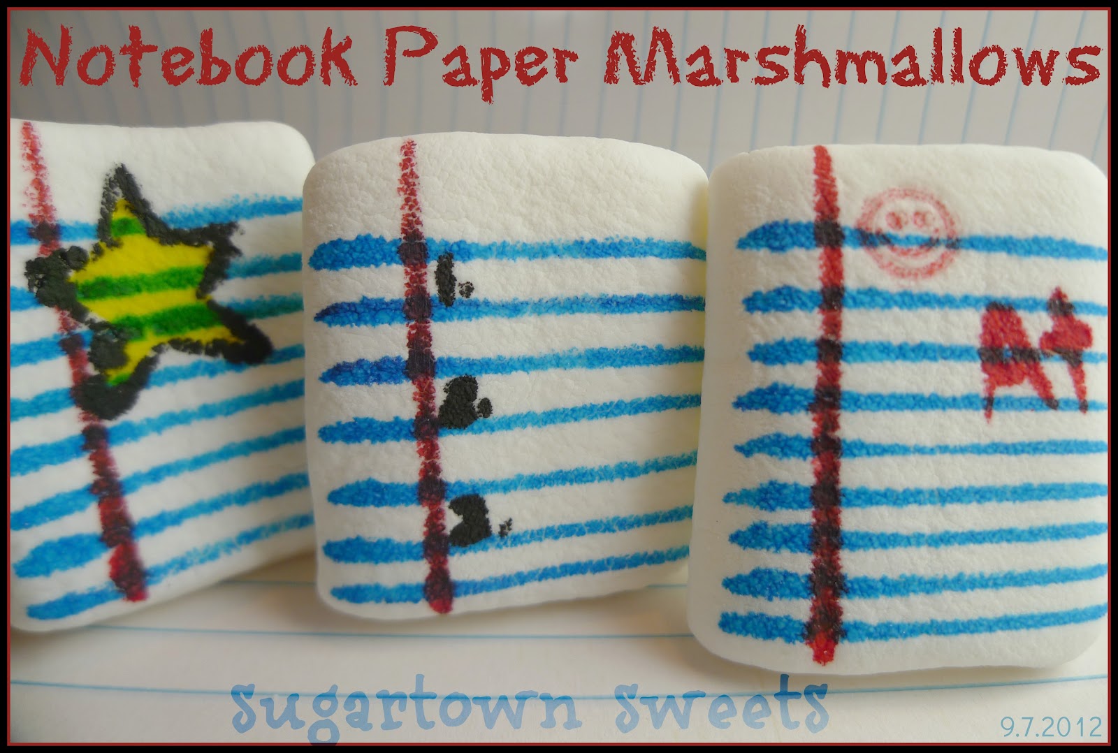 Sugartown Sweets: Notebook Paper Marshmallows