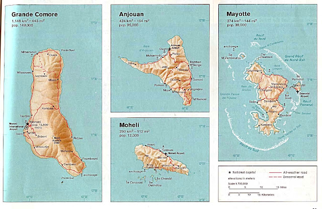MAPAS DAS ILHAS COMORES