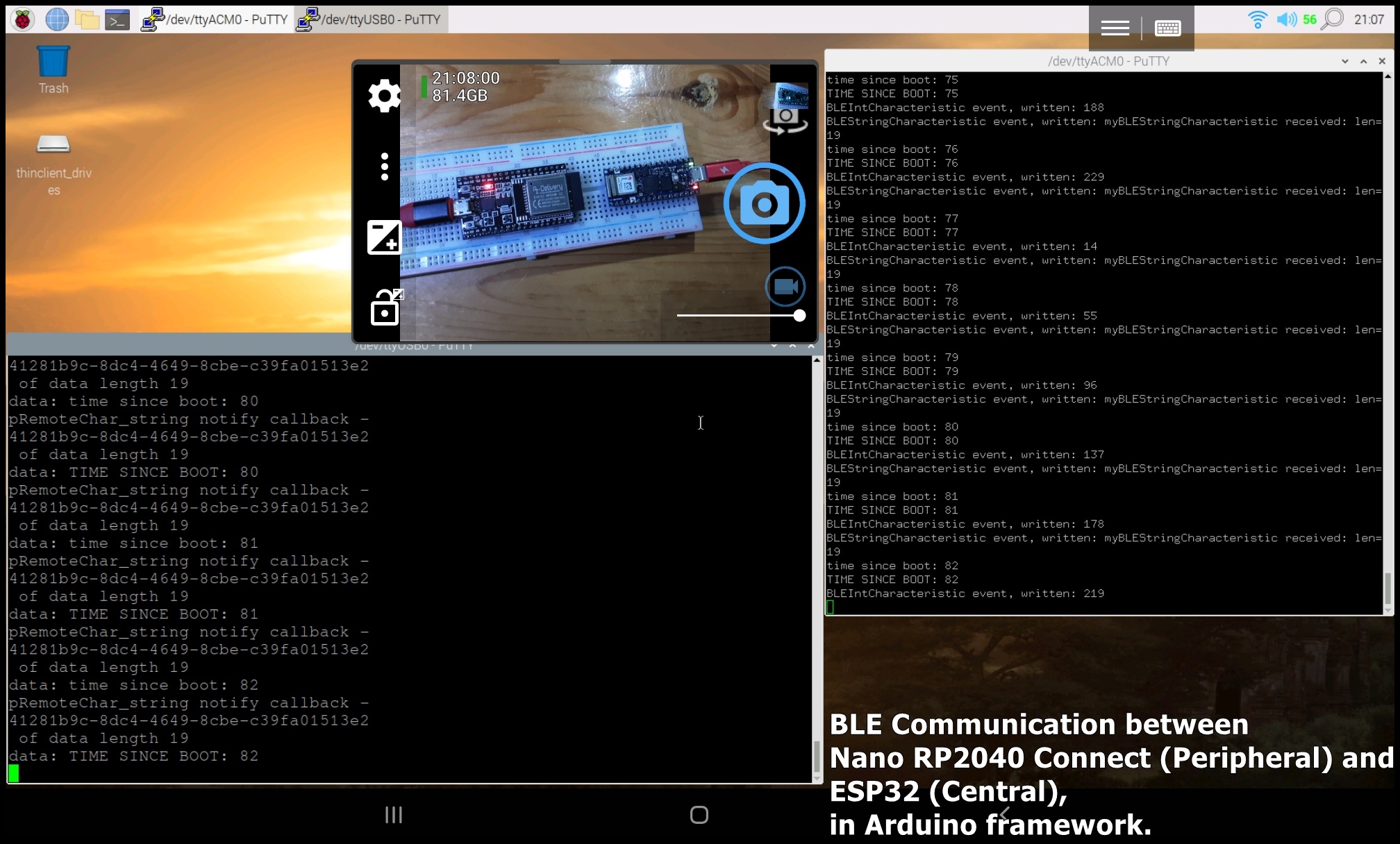 Arduino Er Ble Communication Between Nano Rp2040 Connect Peripheral And Esp32 Central In