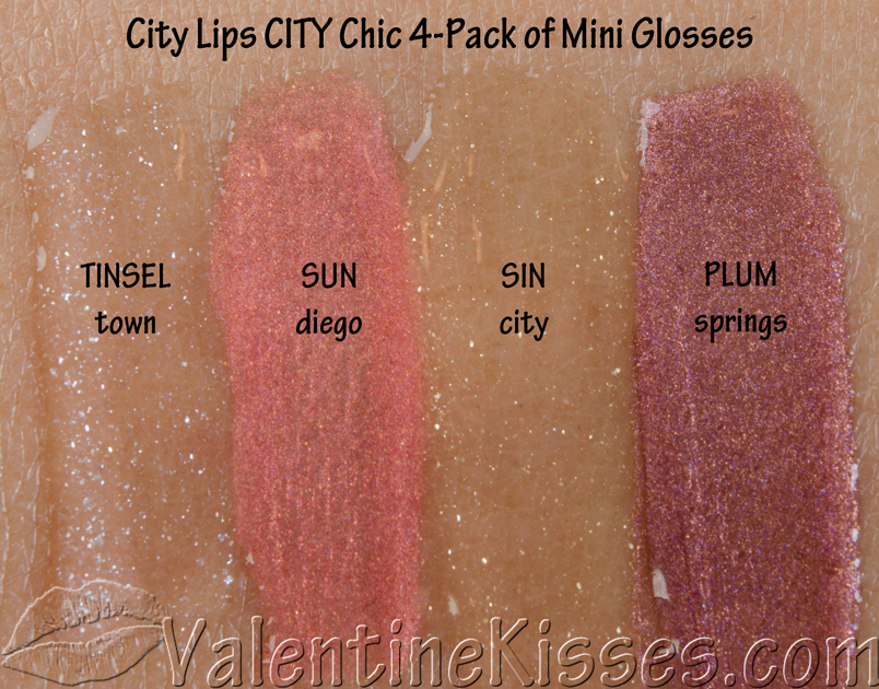 Valentine Kisses: City Lips CITY Chic 4-Pack of mini glosses - pics ...
