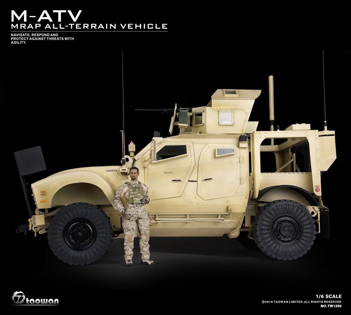 One Sixth Military Figure : Taowan M-ATV (MRAP ALL-TERRAIN VEHICLE)