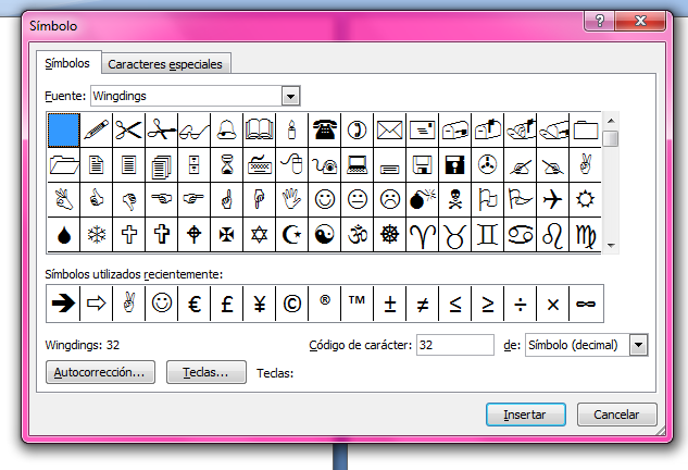 TECNOLOGÍA 2º ESO: 23- Insertar símbolos y figuras