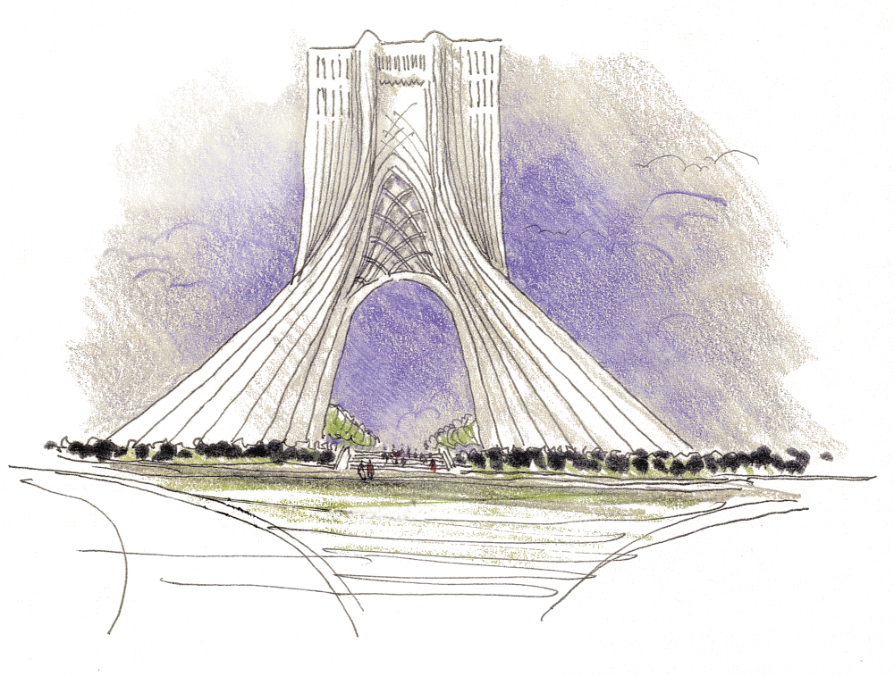 Azadi Tower Drawing