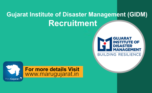 Gujarat Institute of Disaster Management (GIDM) Recruitment for ...