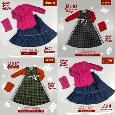 KOLEKSI TERBARU GAMIS ANAK DANNIS JAD 10 11