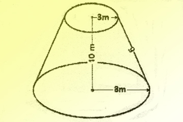 MATEMÁTICA FÁCIL: Area y Volumen de Tronco de cono o Cono truncado