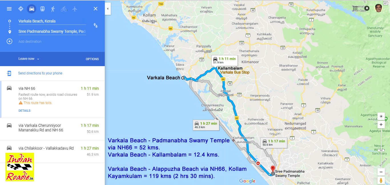 Indian Roadie: Varkala Beach (in photos) and route to Trivandrum, Alappuzha