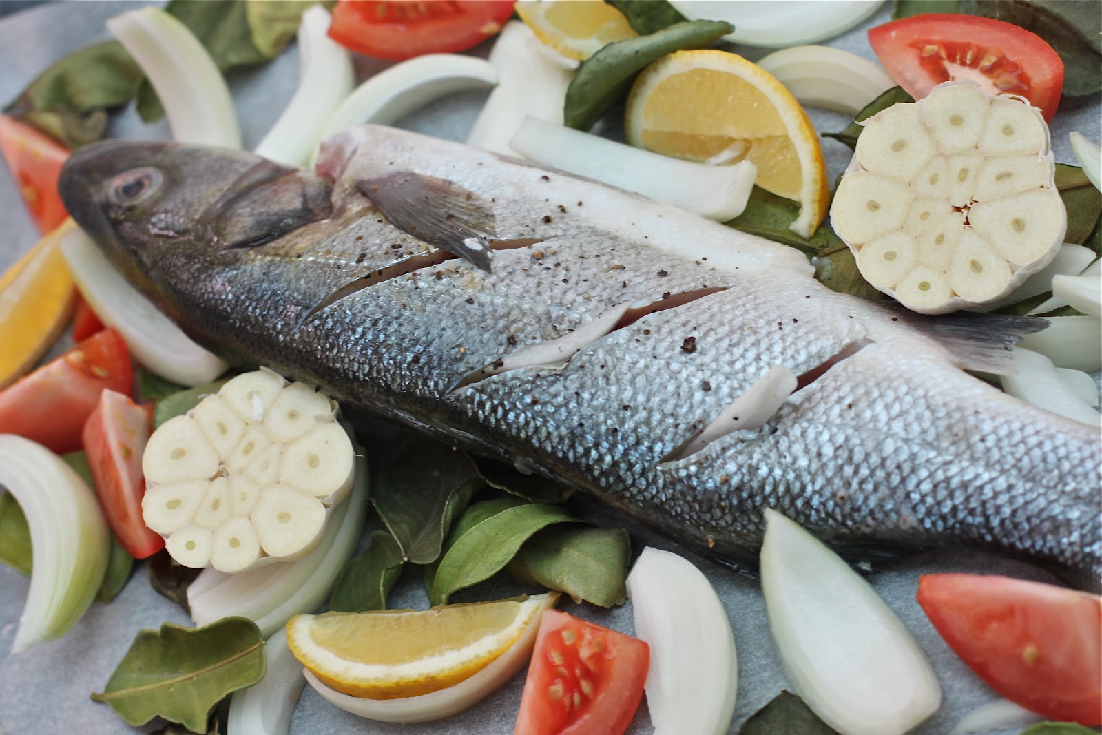 Extra Virgin Chef: Whole Fish Baked, Meditteranean Style - Rest in Peas ...