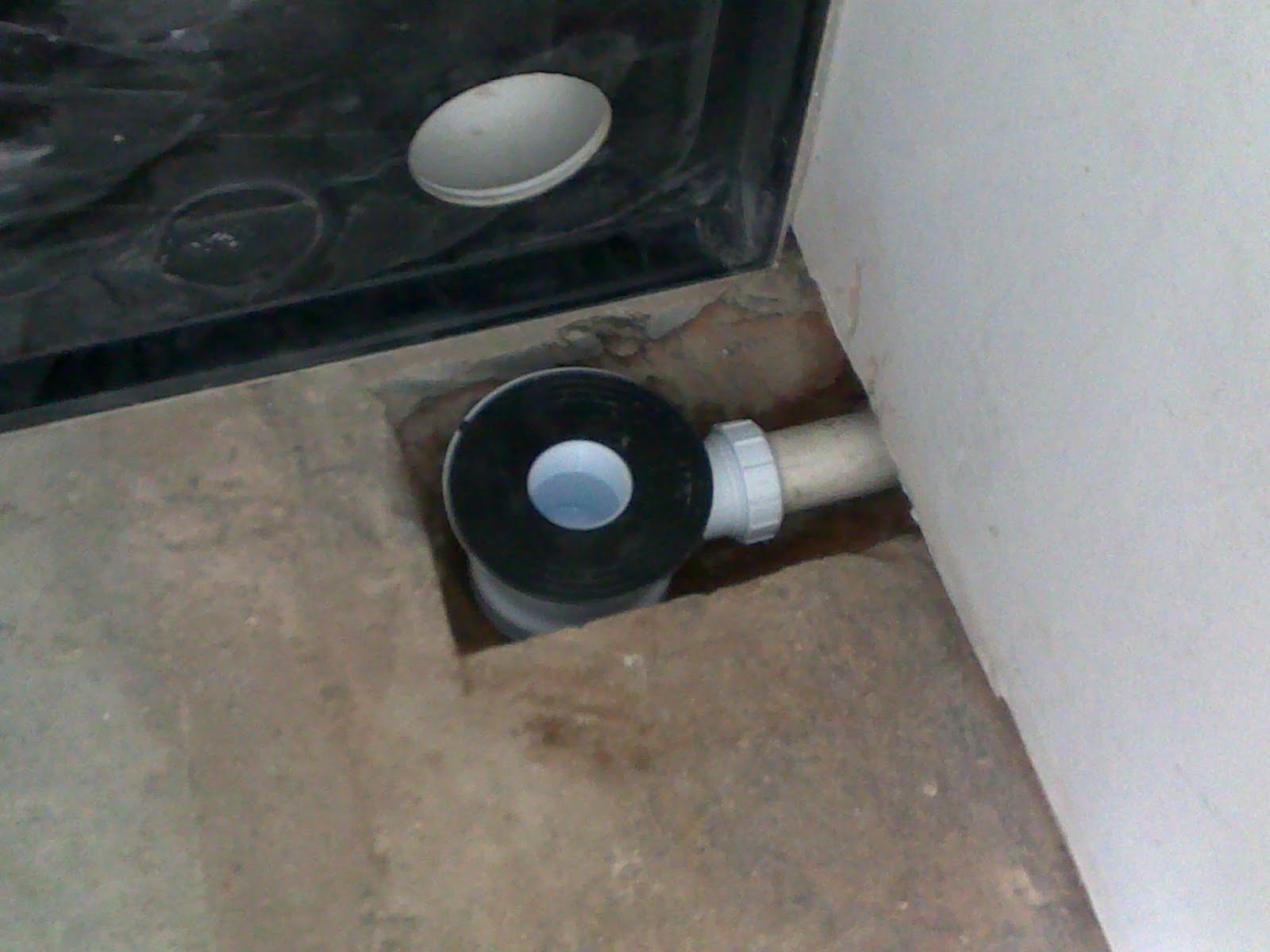 North View Cottage: Plumbing for Shower Tray