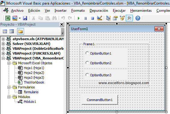 VBA: La Colección Controls de un UserForm. | EXCEL FORO: Un blog de Excel