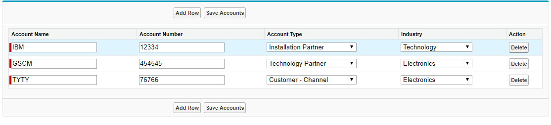 Dynamically Add Delete Rows In PageBlockTable Visualforce Page